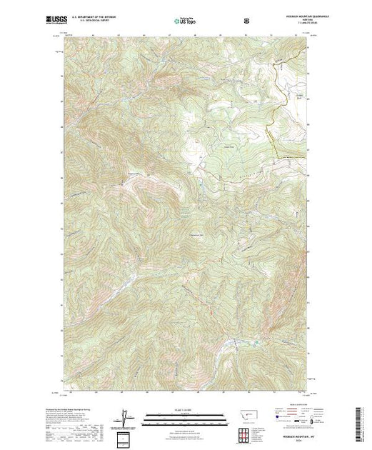 US Topo 7.5-minute map for Hogback Mountain MT – American Map Store