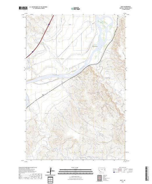 US Topo 7.5-minute map for Hoyt MT – American Map Store