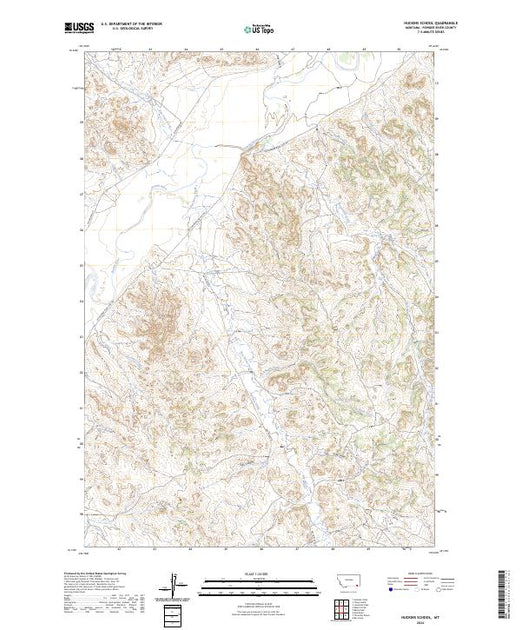US Topo 7.5-minute map for Huckins School MT – American Map Store