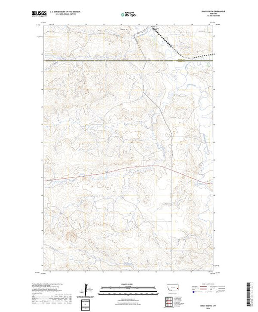 US Topo 7.5-minute map for Ismay South MT – American Map Store