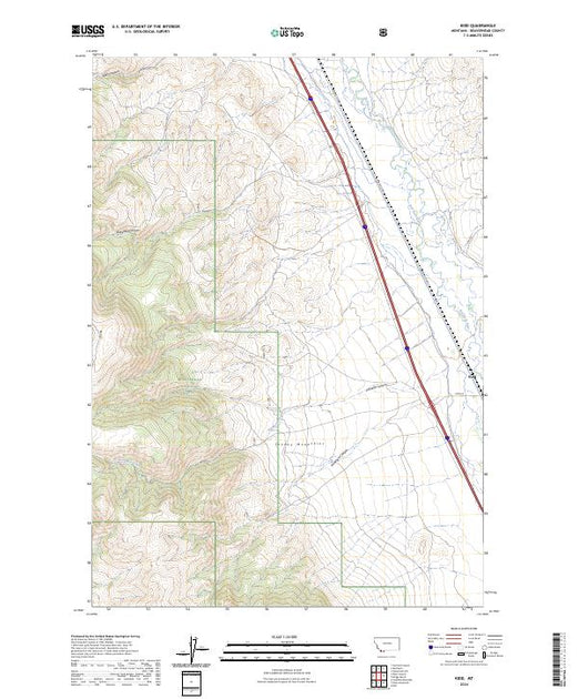 US Topo 7.5-minute map for Kidd MT – American Map Store