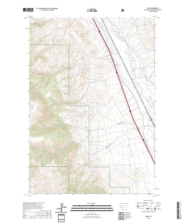 US Topo 7.5-minute map for Kidd MT – American Map Store