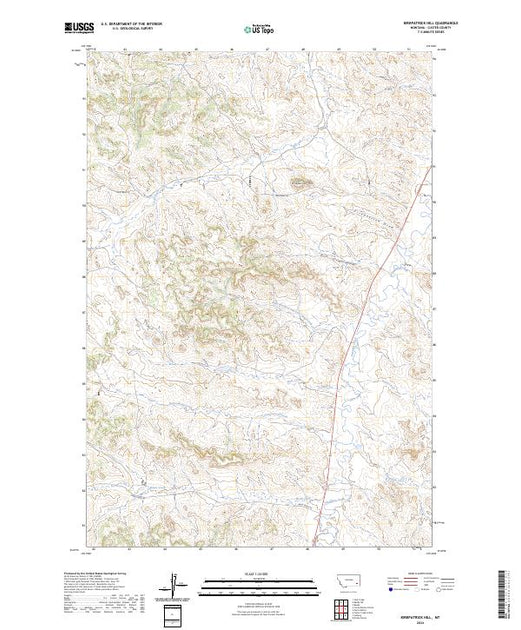 US Topo 7.5-minute map for Kirkpatrick Hill MT – American Map Store