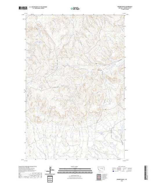US Topo 7.5-minute map for Kramer Ranch MT – American Map Store