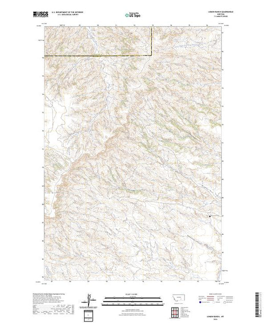 US Topo 7.5-minute map for Lemon Ranch MT – American Map Store