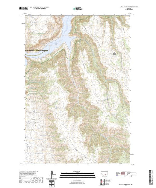 US Topo 7.5-minute map for Little Finger Ridge MT – American Map Store