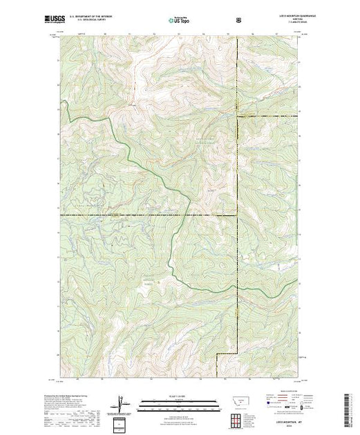 US Topo 7.5-minute map for Loco Mountain MT – American Map Store