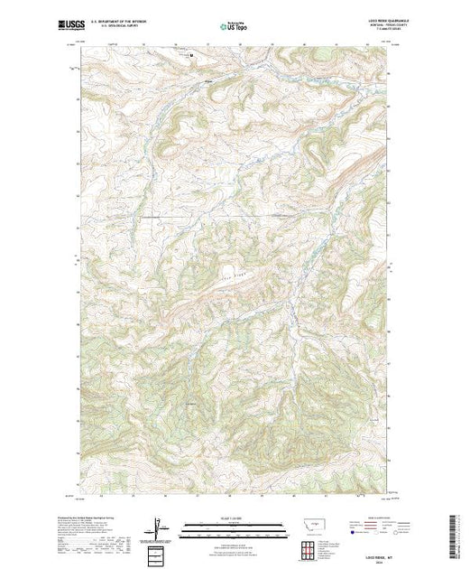 US Topo 7.5-minute map for Loco Ridge MT – American Map Store