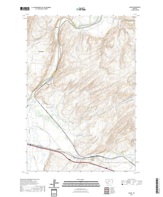 US Topo 7.5-minute map for Logan MT – American Map Store