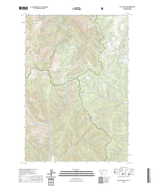 US Topo 7.5-minute map for Lost Trail Pass MTID – American Map Store