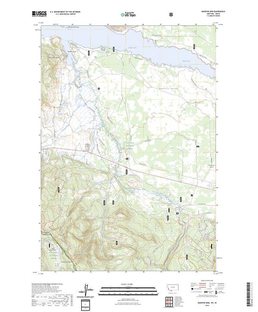 US Topo 7.5-minute map for Madison Arm MTID – American Map Store