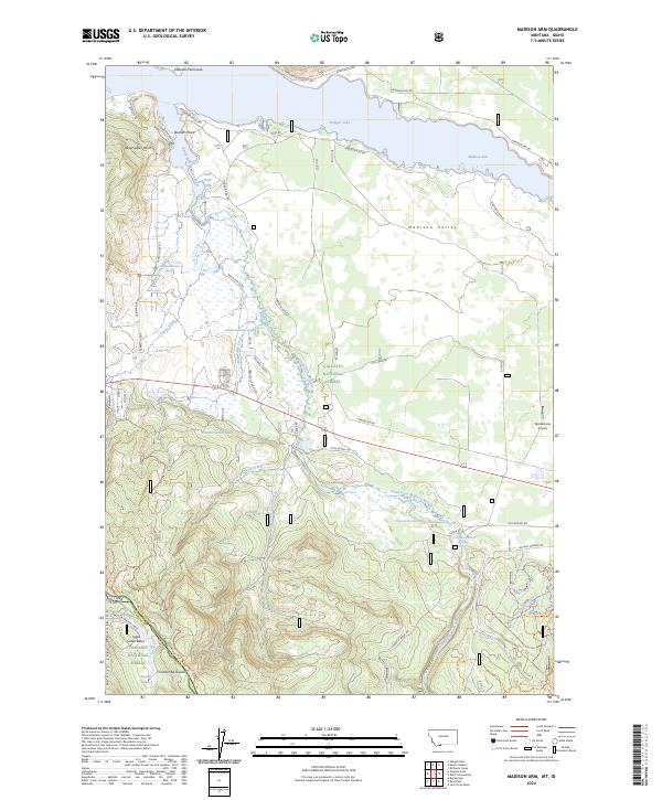 US Topo 7.5-minute map for Madison Arm MTID – American Map Store