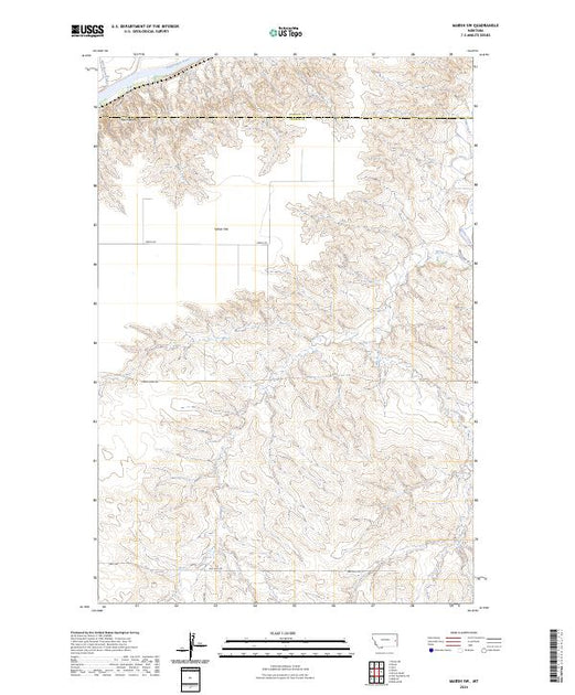 US Topo 7.5-minute map for Marsh SW MT – American Map Store