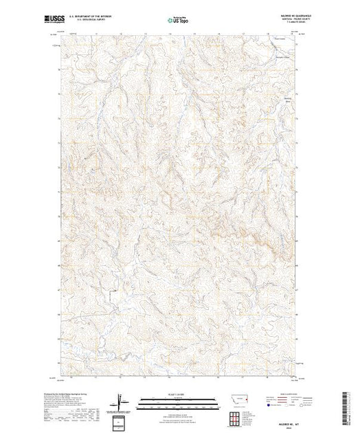US Topo 7.5-minute map for Mildred NE MT – American Map Store