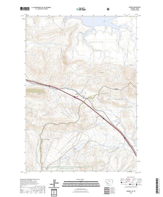 US Topo 7.5-minute map for Monida MTID – American Map Store