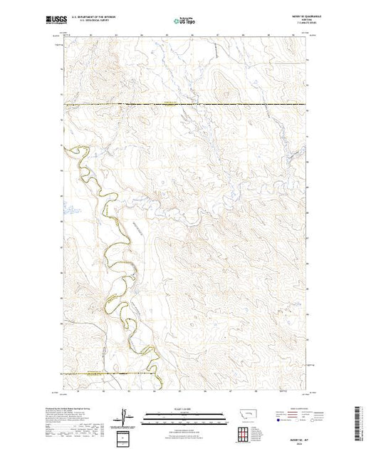 US Topo 7.5-minute map for Mosby SE MT – American Map Store