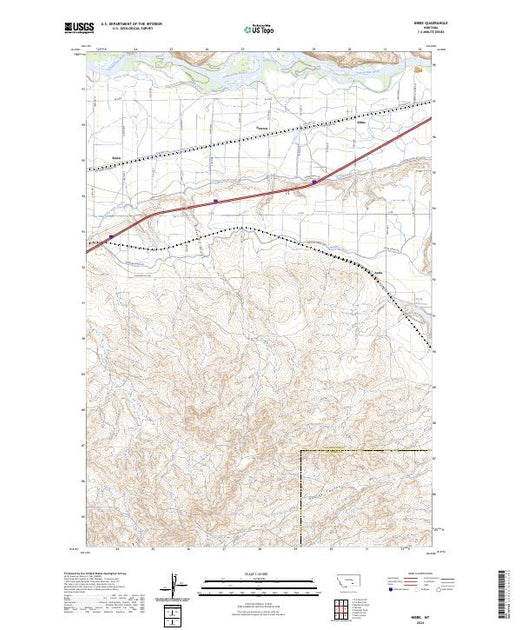US Topo 7.5-minute map for Nibbe MT – American Map Store