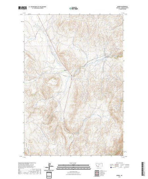 US Topo 7.5-minute map for Norris MT – American Map Store