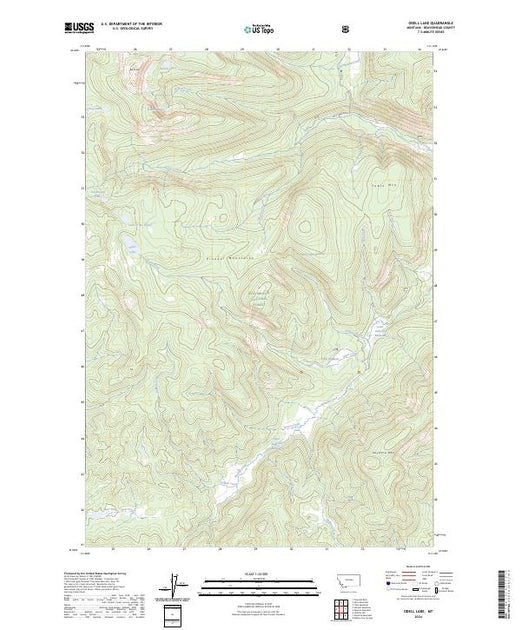 US Topo 7.5-minute map for Odell Lake MT – American Map Store