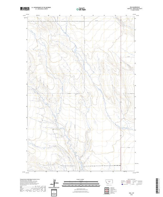 US Topo 7.5-minute map for Oka MT – American Map Store