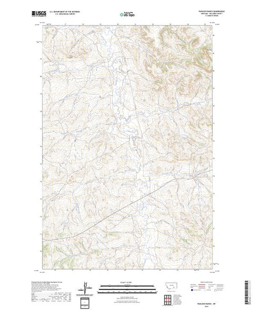 US Topo 7.5-minute map for Padlock Ranch MT – American Map Store