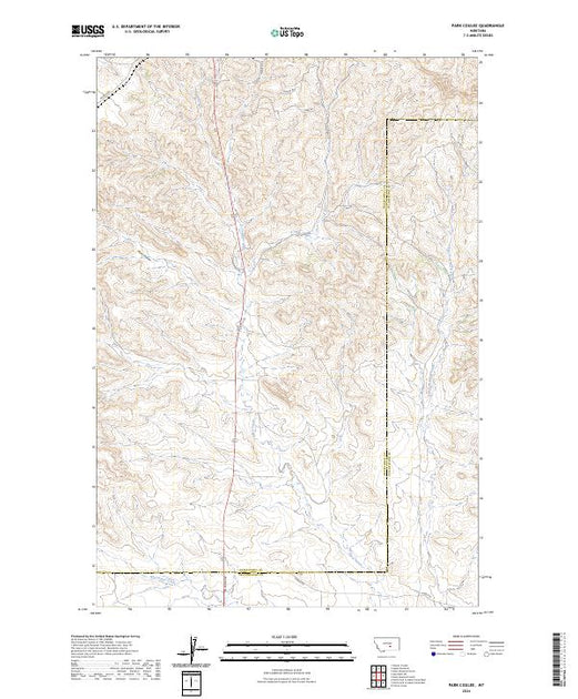 US Topo 7.5-minute map for Park Coulee MT – American Map Store