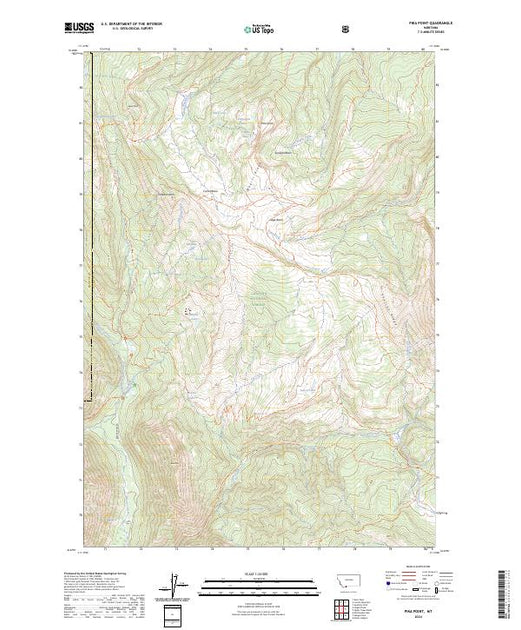 US Topo 7.5-minute map for Pika Point MT – American Map Store