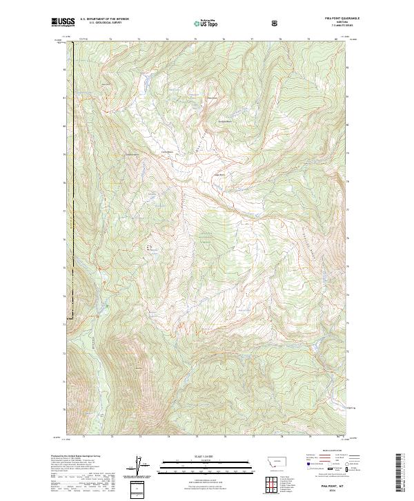 US Topo 7.5-minute map for Pika Point MT – American Map Store