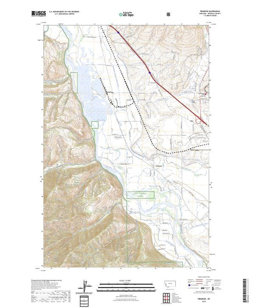 US Topo 7.5-minute map for Primrose MT – American Map Store