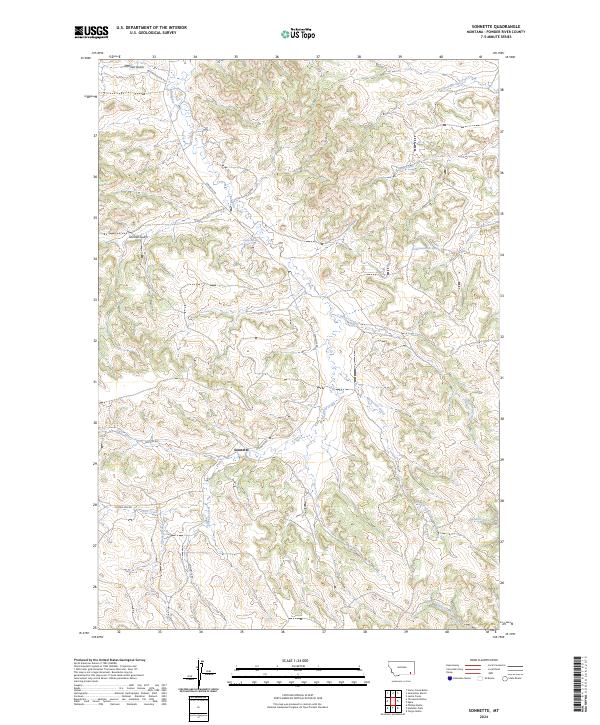 US Topo 7.5-minute map for Sonnette MT – American Map Store