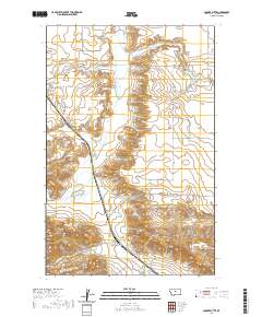 USGS US Topo 7.5-minute map for Square Butte MT 2020 – American Map Store