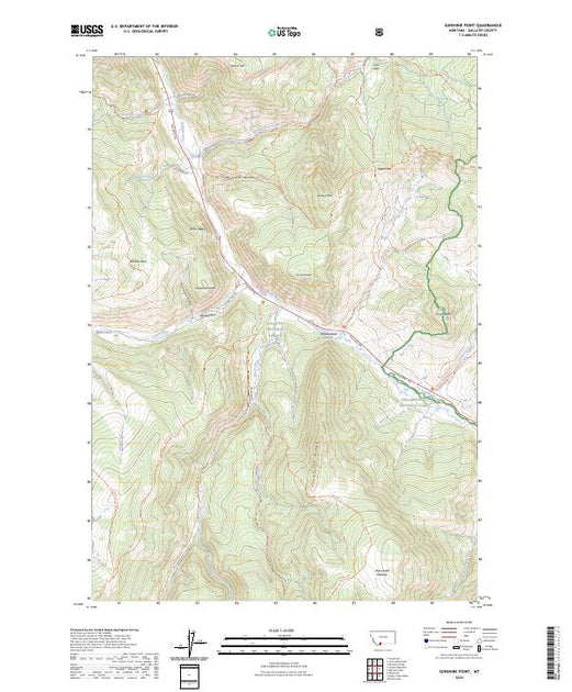 US Topo 7.5-minute map for Sunshine Point MT – American Map Store