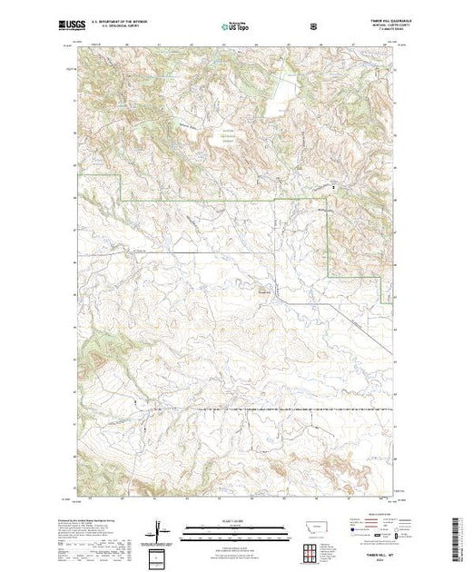 US Topo 7.5-minute map for Timber Hill MT – American Map Store