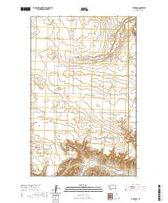 USGS US Topo 7.5-minute map for Turner SE MT 2020 – American Map Store