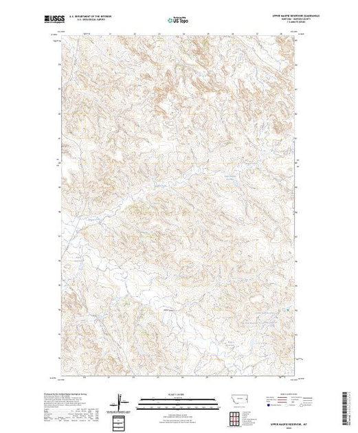 US Topo 7.5-minute map for Upper Magpie Reservoir MT – American Map Store