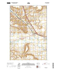 USGS US Topo 7.5-minute map for Vaughn MT 2020 – American Map Store