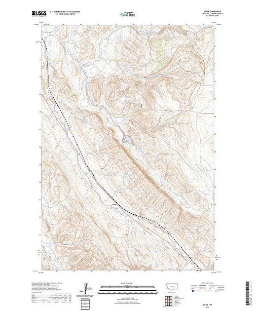US Topo 7.5-minute map for Wade MT – American Map Store