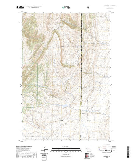 US Topo 7.5-minute map for Wallrock MT – American Map Store