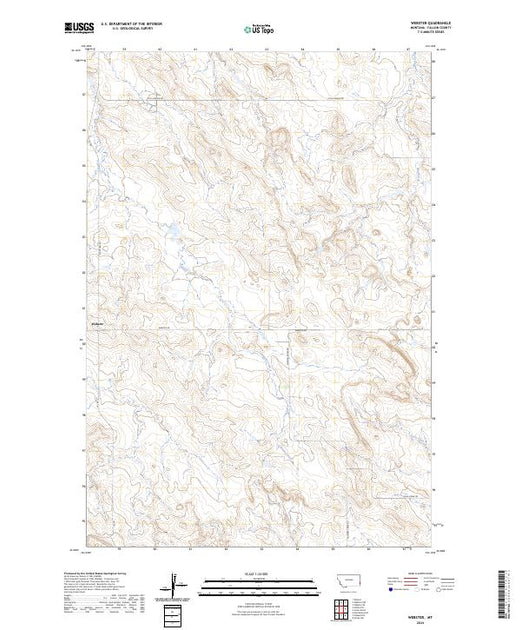 US Topo 7.5-minute map for Webster MT – American Map Store