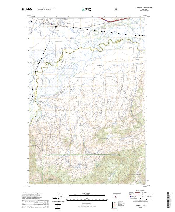 US Topo 7.5-minute map for Whitehall MT – American Map Store