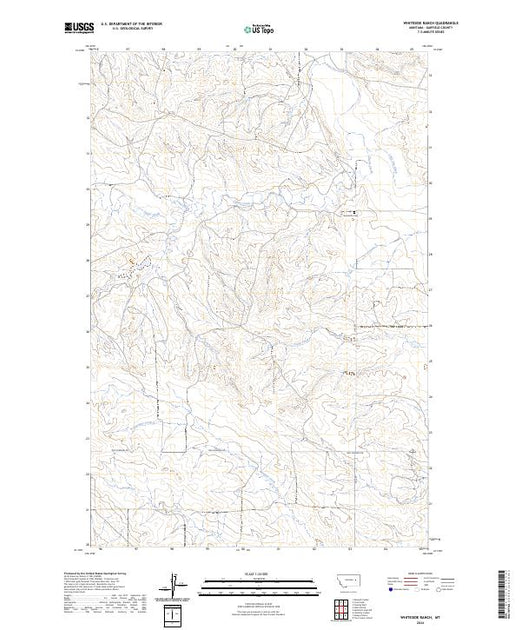 US Topo 7.5-minute map for Whiteside Ranch MT – American Map Store