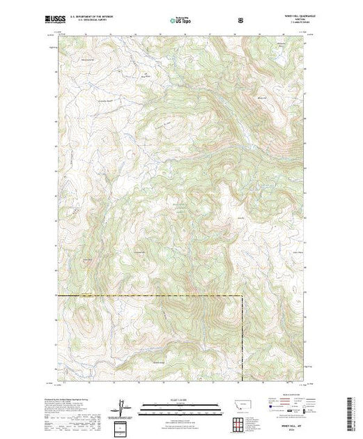 US Topo 7.5-minute map for Windy Hill MT – American Map Store