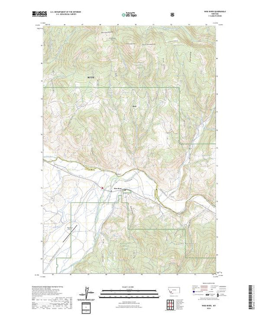 US Topo 7.5-minute map for Wise River MT – American Map Store