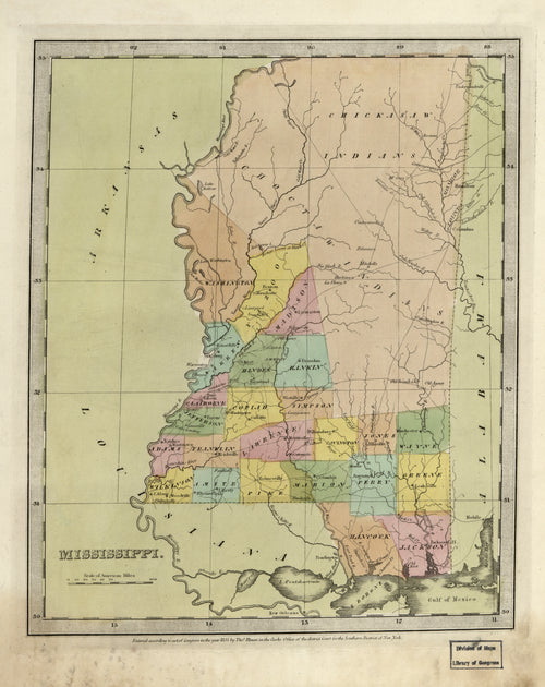 Mississippi, 1835 – American Map Store