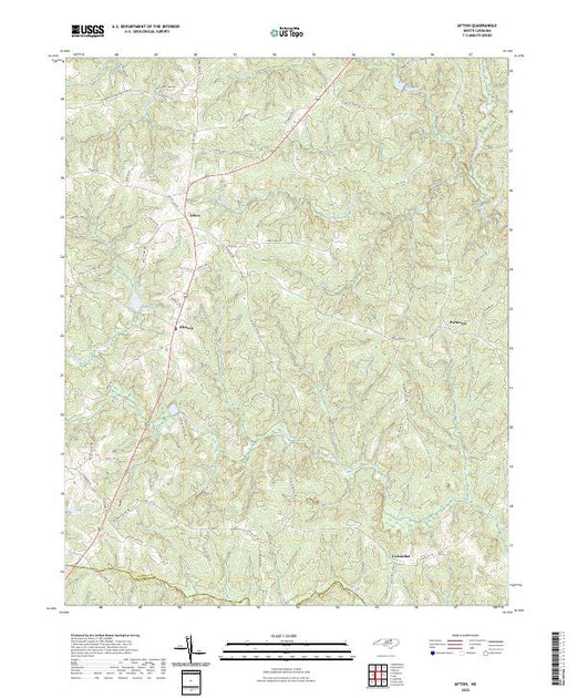 US Topo 7.5-minute map for Afton NC – American Map Store