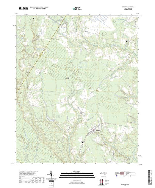 US Topo 7.5-minute map for Atkinson NC – American Map Store
