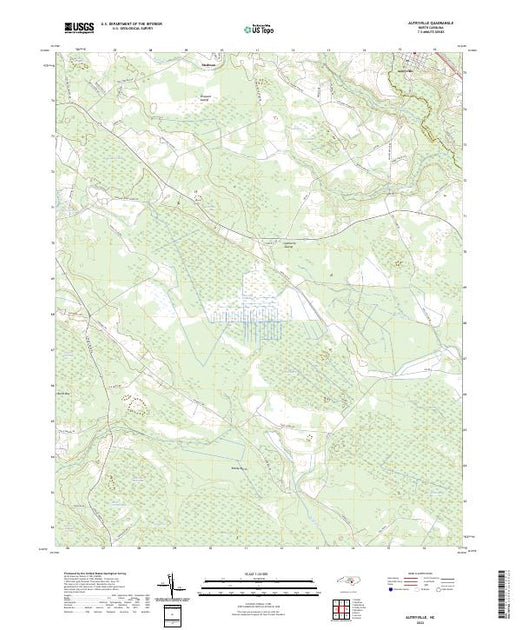 US Topo 7.5-minute map for Autryville NC – American Map Store