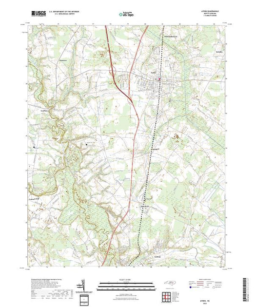 US Topo 7.5-minute map for Ayden NC – American Map Store