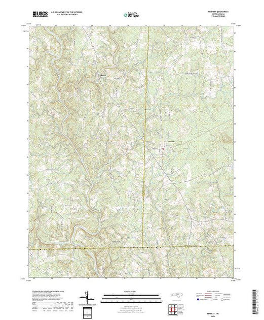 US Topo 7.5-minute map for Bennett NC – American Map Store