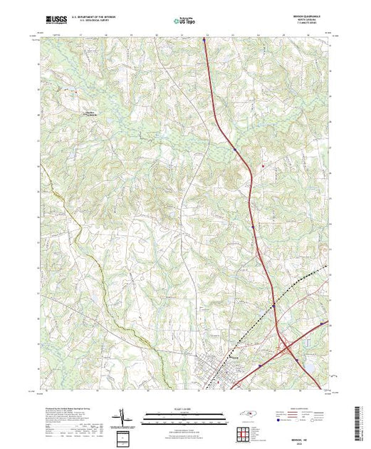 US Topo 7.5-minute map for Benson NC – American Map Store